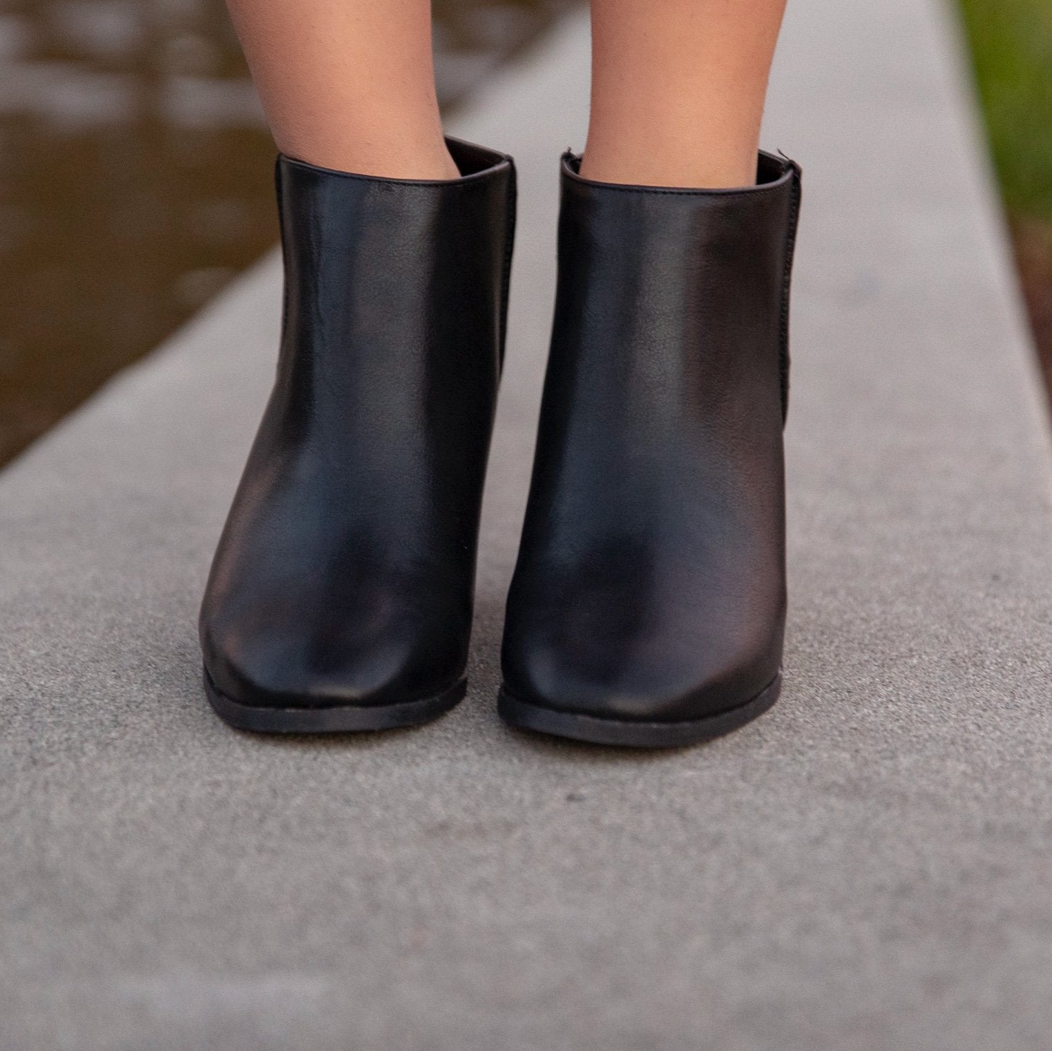 Avalon Closed Toe Booties in Black - Dainty Hooligan