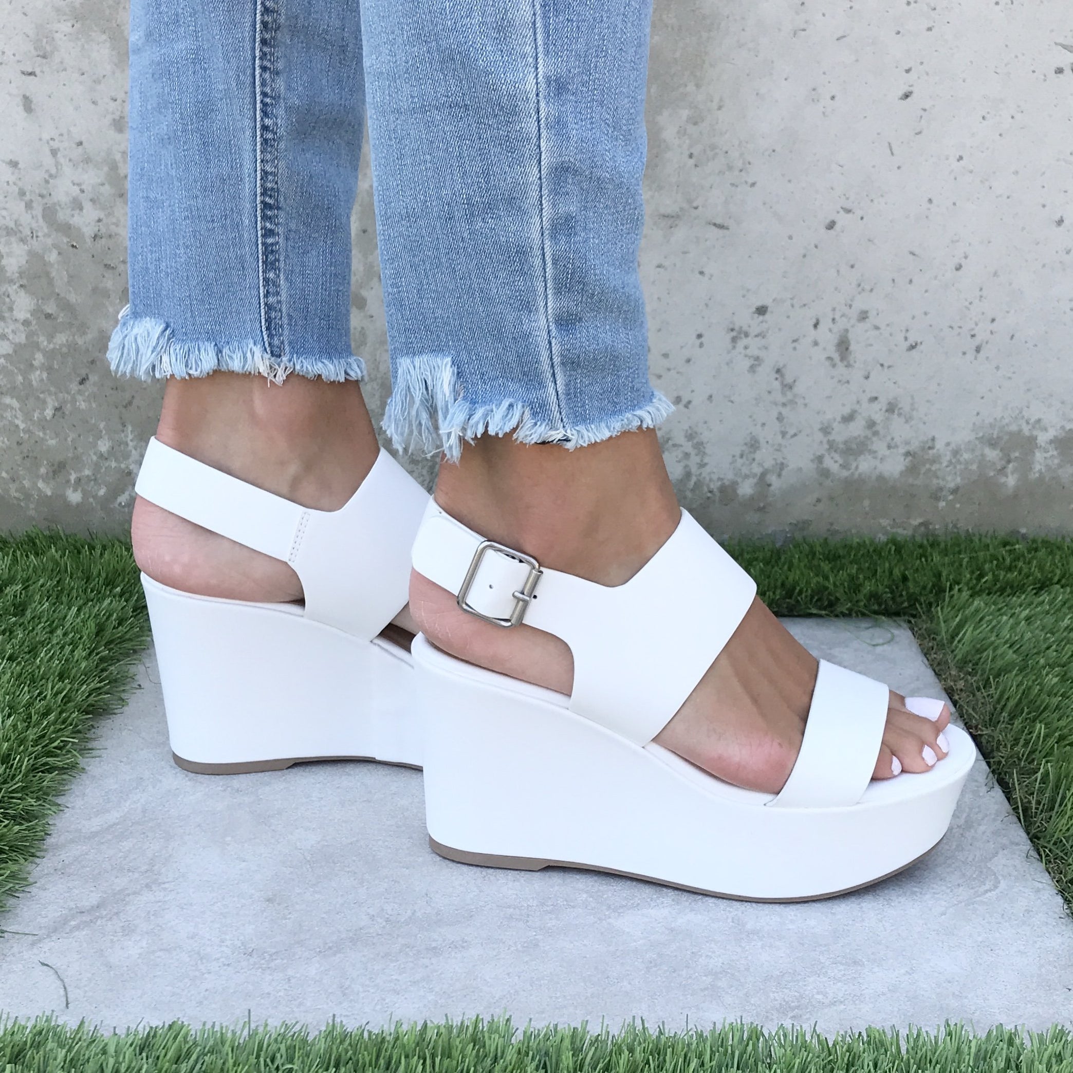 Cute Peep Toe Platform Wedges | Black | Brown | And More - Dainty Hooligan