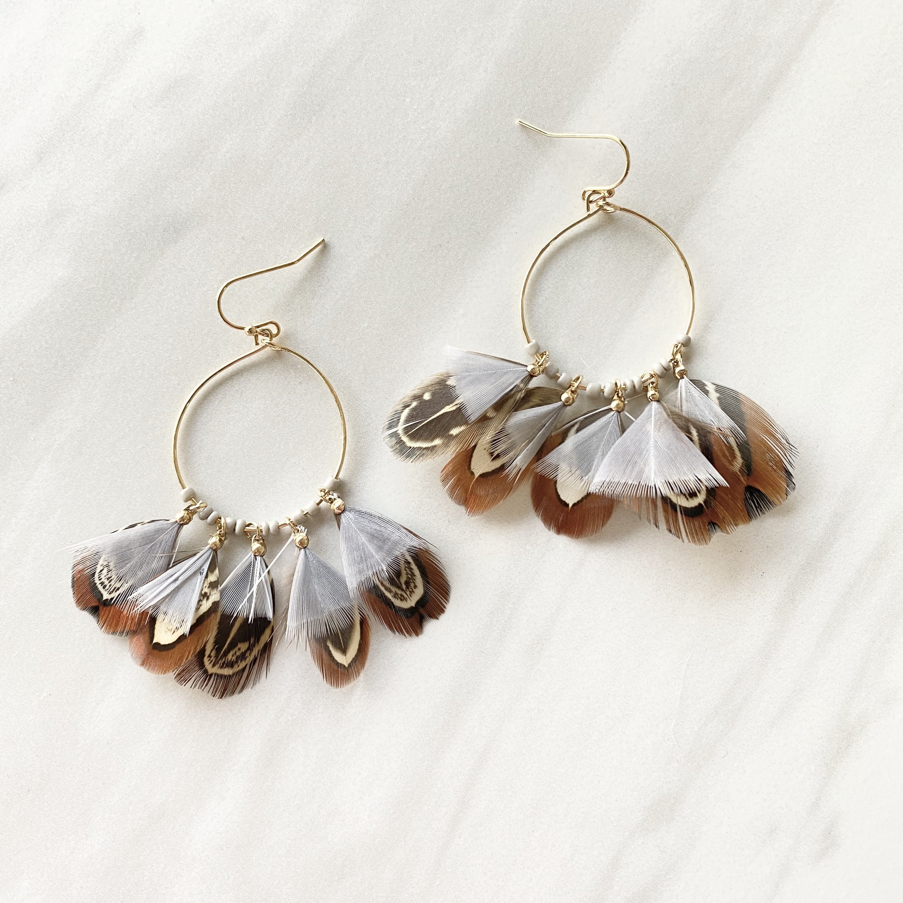 Good Luck Faux Feather Earrings - Dainty Hooligan